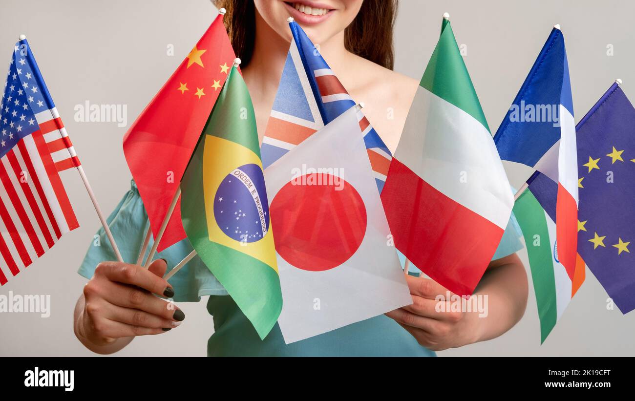 Hand flags hi-res stock photography and images - Alamy