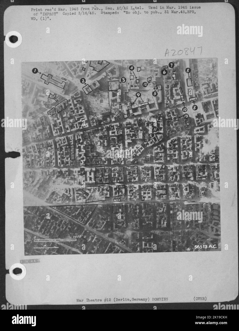 This picture (taken on 8 Feb. 1945) is of the Wilhelmstrasse area of ...