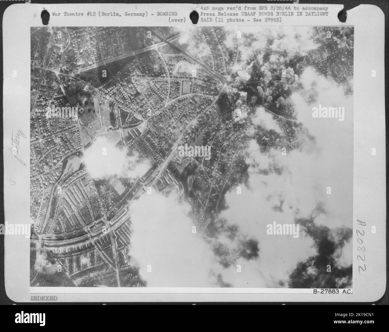 American bombs hit the outlying factory area southwest of Berlin ...