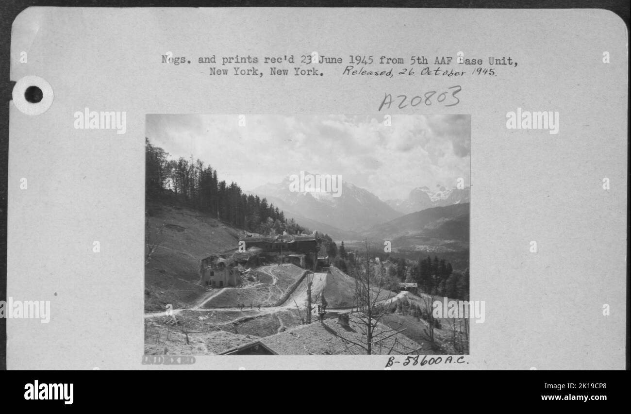 Bomb Damage To Hitler'S House And Surrounding Territory By The 15Th Af ...
