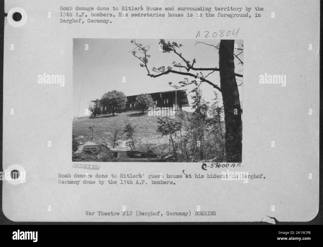 Bomb Damage To Hitler'S Guest House At His Hideout At Berghof, Germany ...