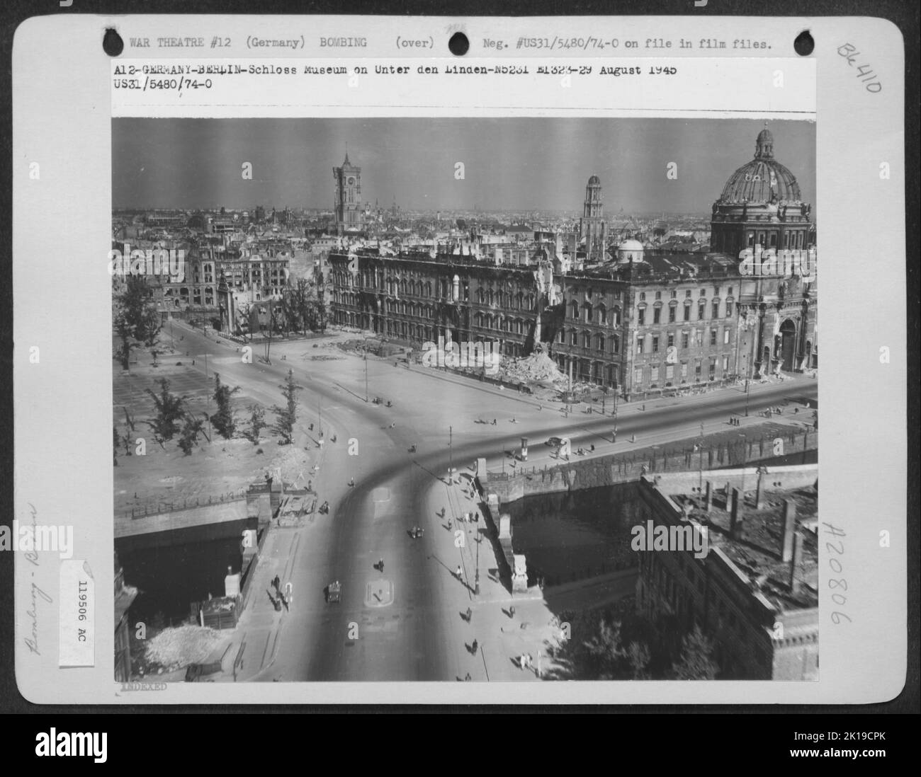 Bomb Damage -- Berlin Germany -- 29 August 1945. Schloss Museum On ...