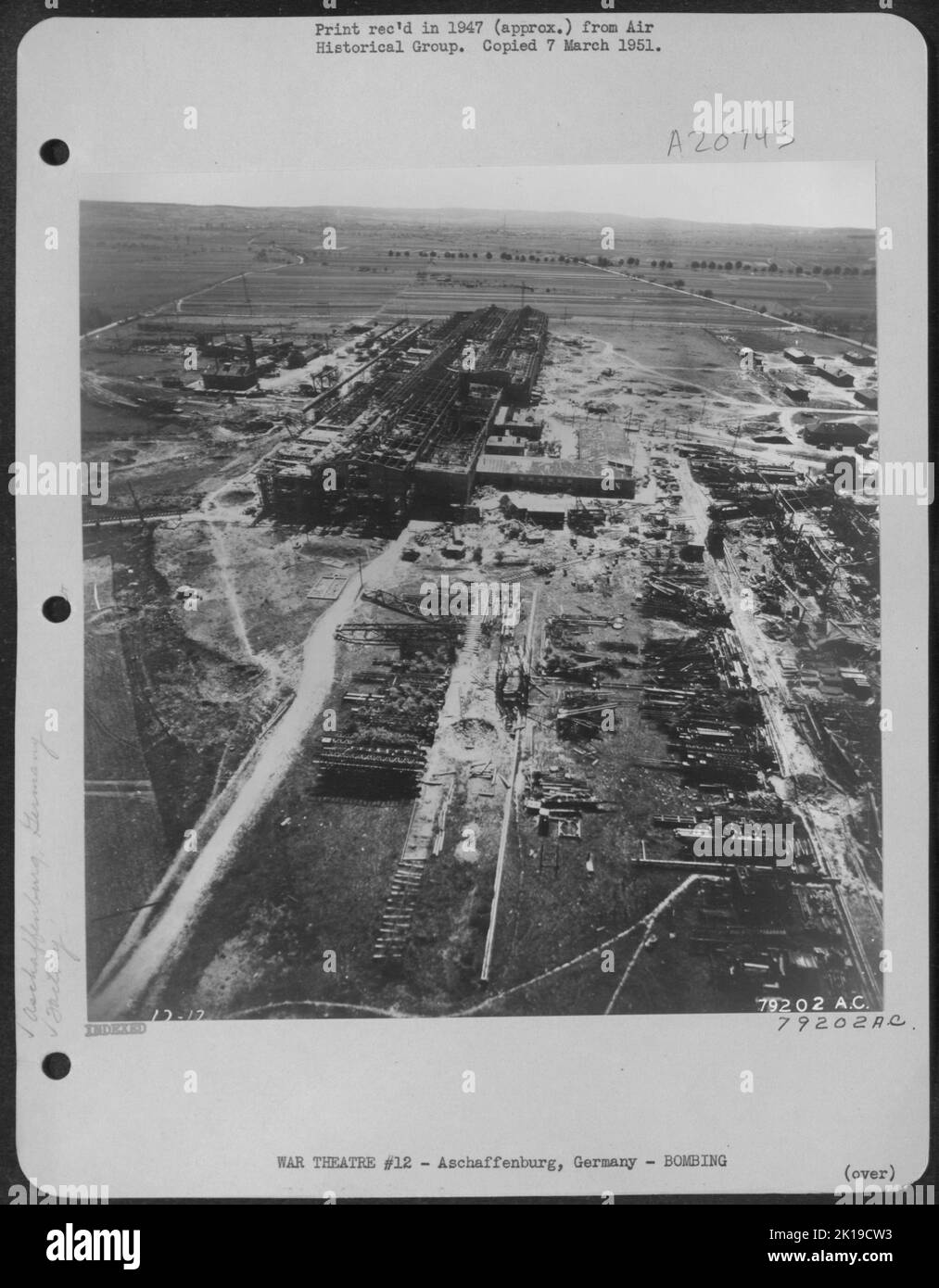 Aerial View Of A Bomb Damaged Plant At Aschaffenburg, Germany. 16 May ...