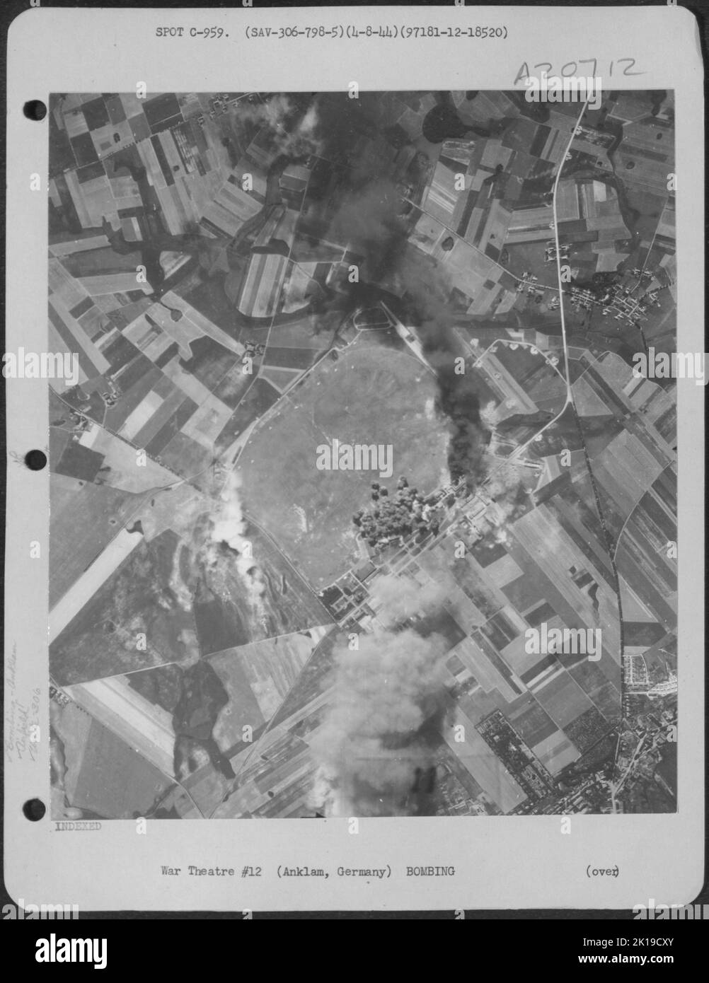 Bombs Burst Squarely On Installations At The Airfield At Anklam ...