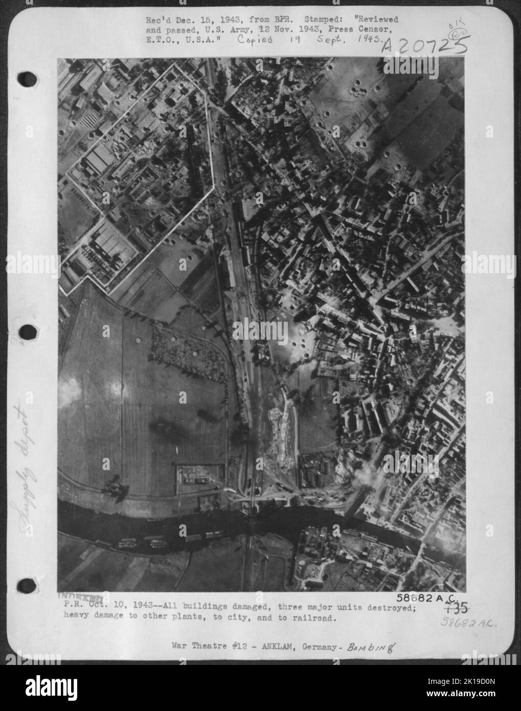 Pr Oct 10, 1943 -- All Buildings Damaged, Three Major Units Destroyed ...