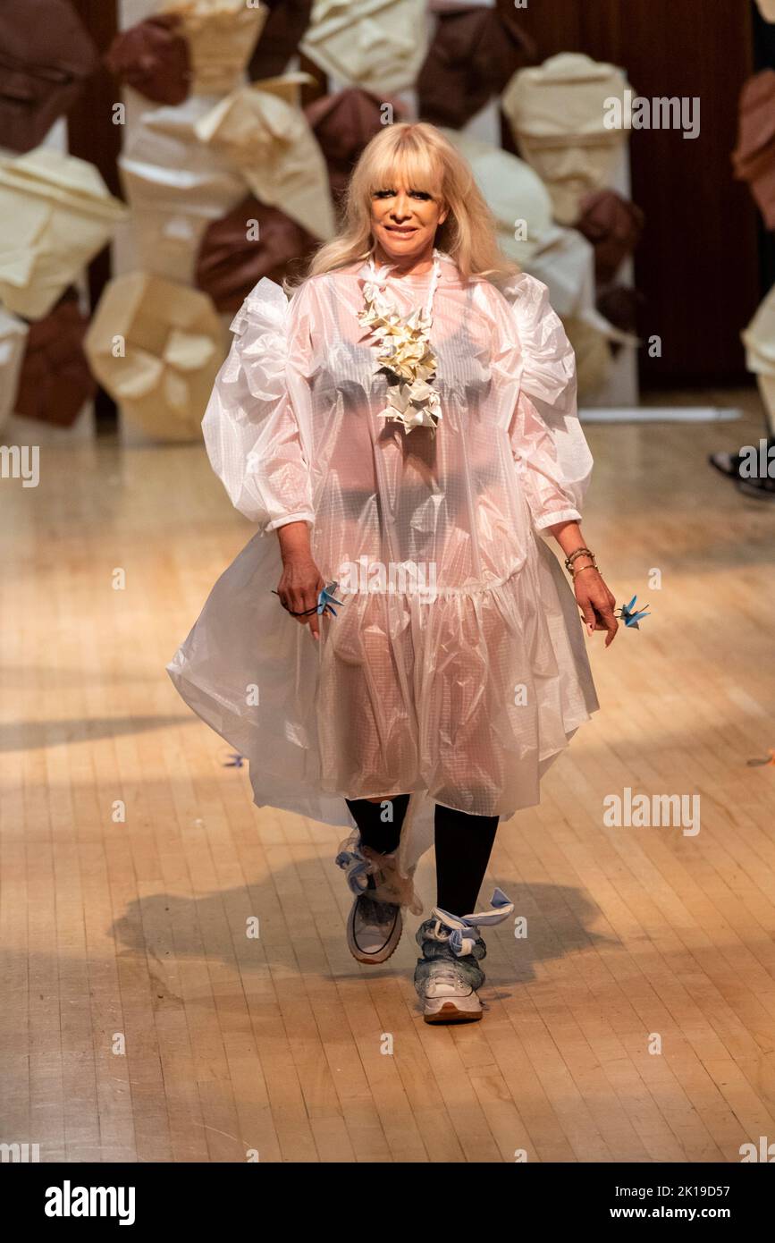 Model Jo Wood, modelling on catwalk for VIN+OMI 'Opinions' show for ...