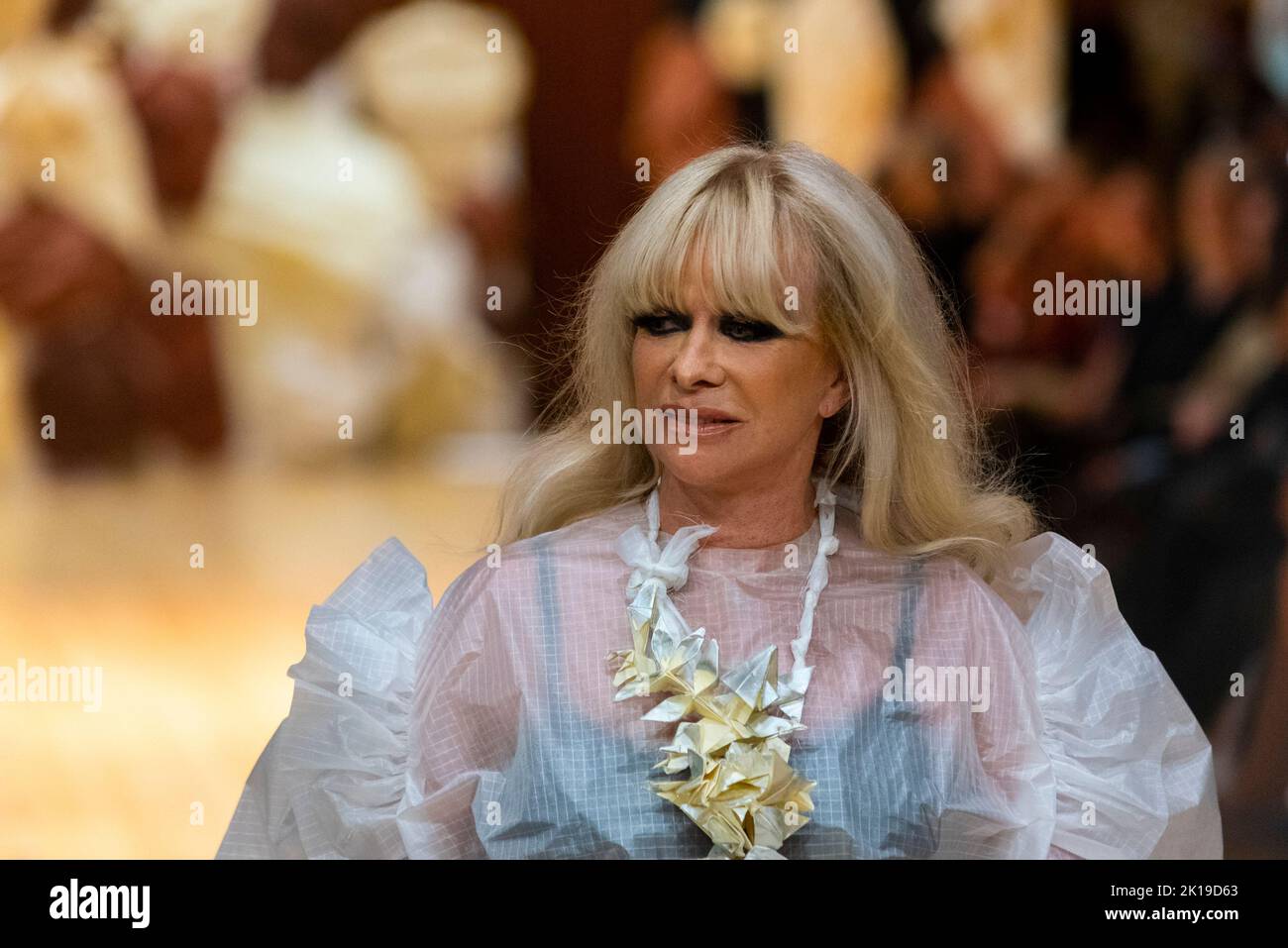 Model Jo Wood, modelling on catwalk for VIN+OMI 'Opinions' show for ...