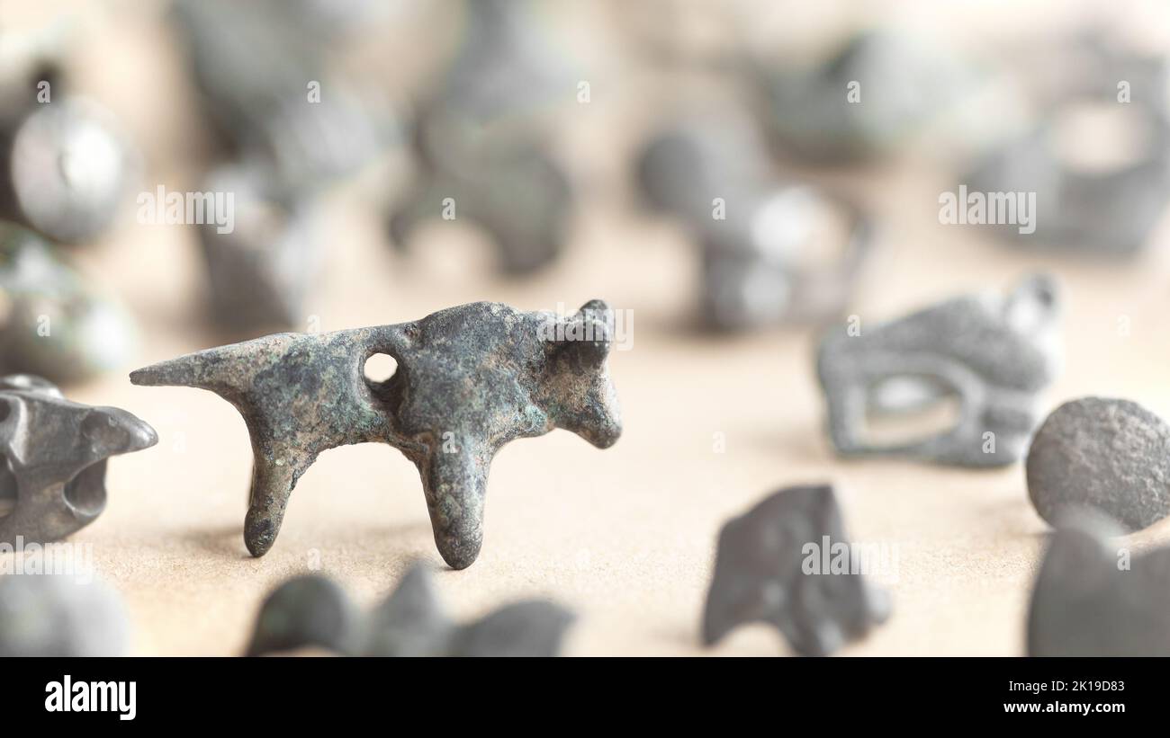 Ancient Scythian objects. Animal style. Archaeological finds Stock ...