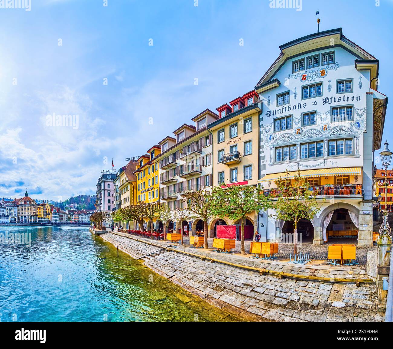 LUCERNE, SWITZERLAND - MARCH 30, 2022: Panorama of Unter der Egg ...