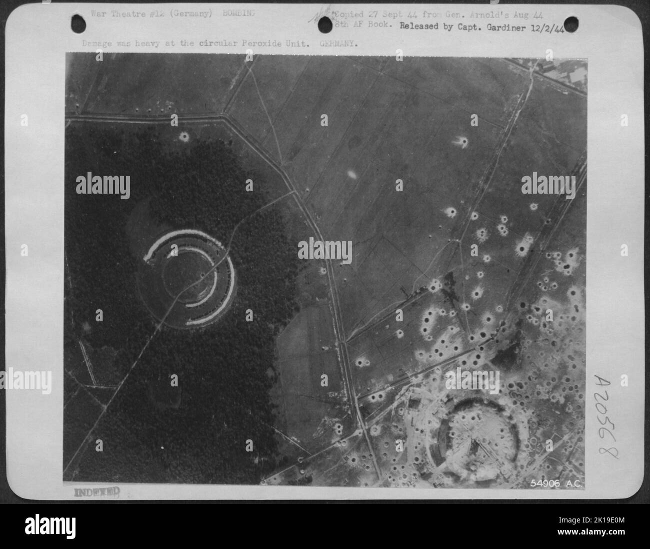 Damage was heavy at the circular Peroxide Unit. GERMANY Stock Photo - Alamy