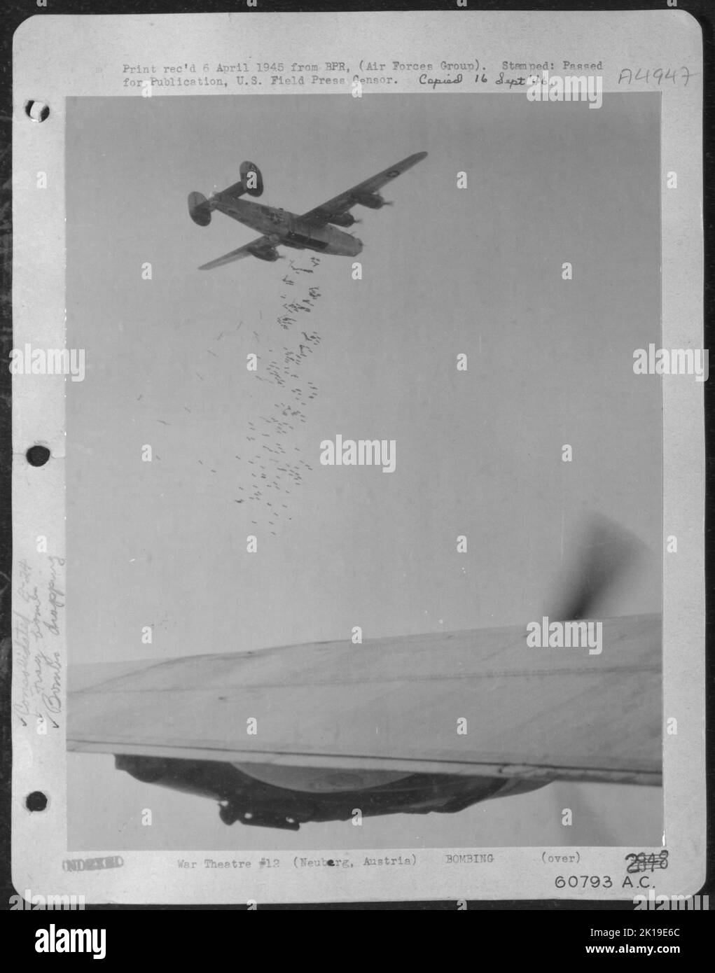 This Consolidated B-24 Liberator Bomber Of The 15Th Af Drops ...