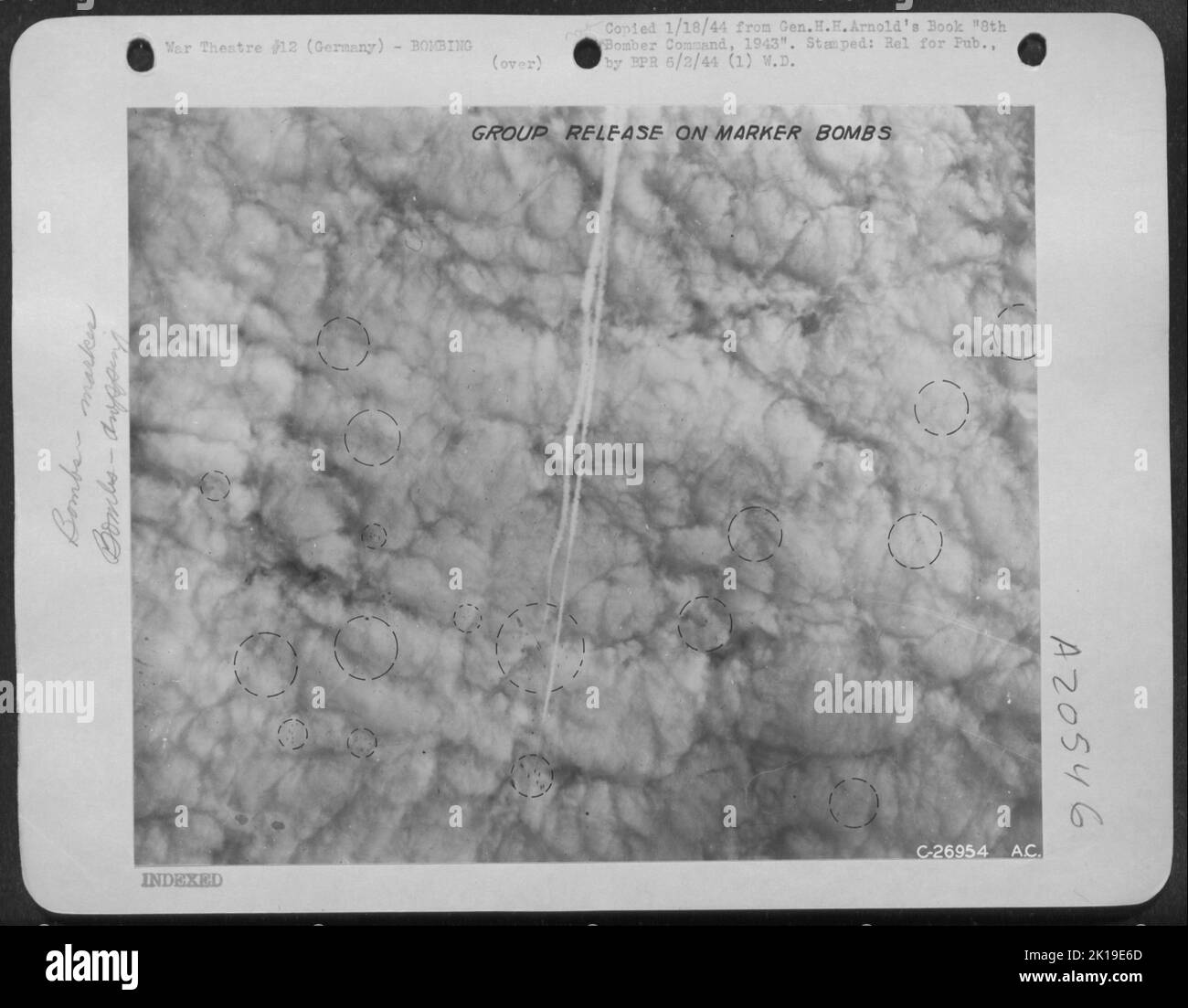 Group release bombs on marker bombs Stock Photo - Alamy