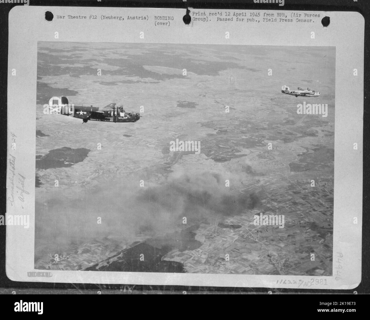 These Consolidated B-24 Liberator Bombers Of The 15Th A.F. Leave The ...