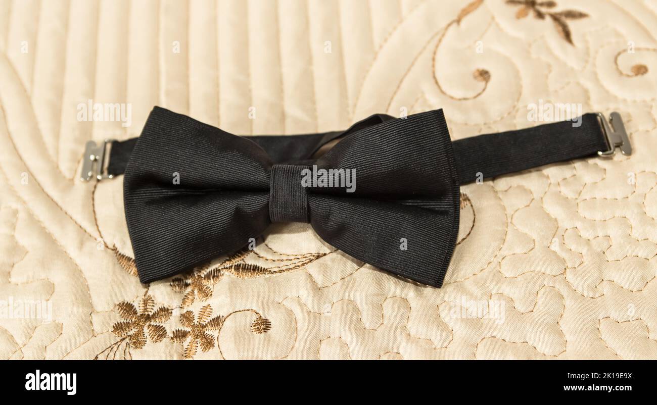 Black bow tie Stock Photo - Alamy