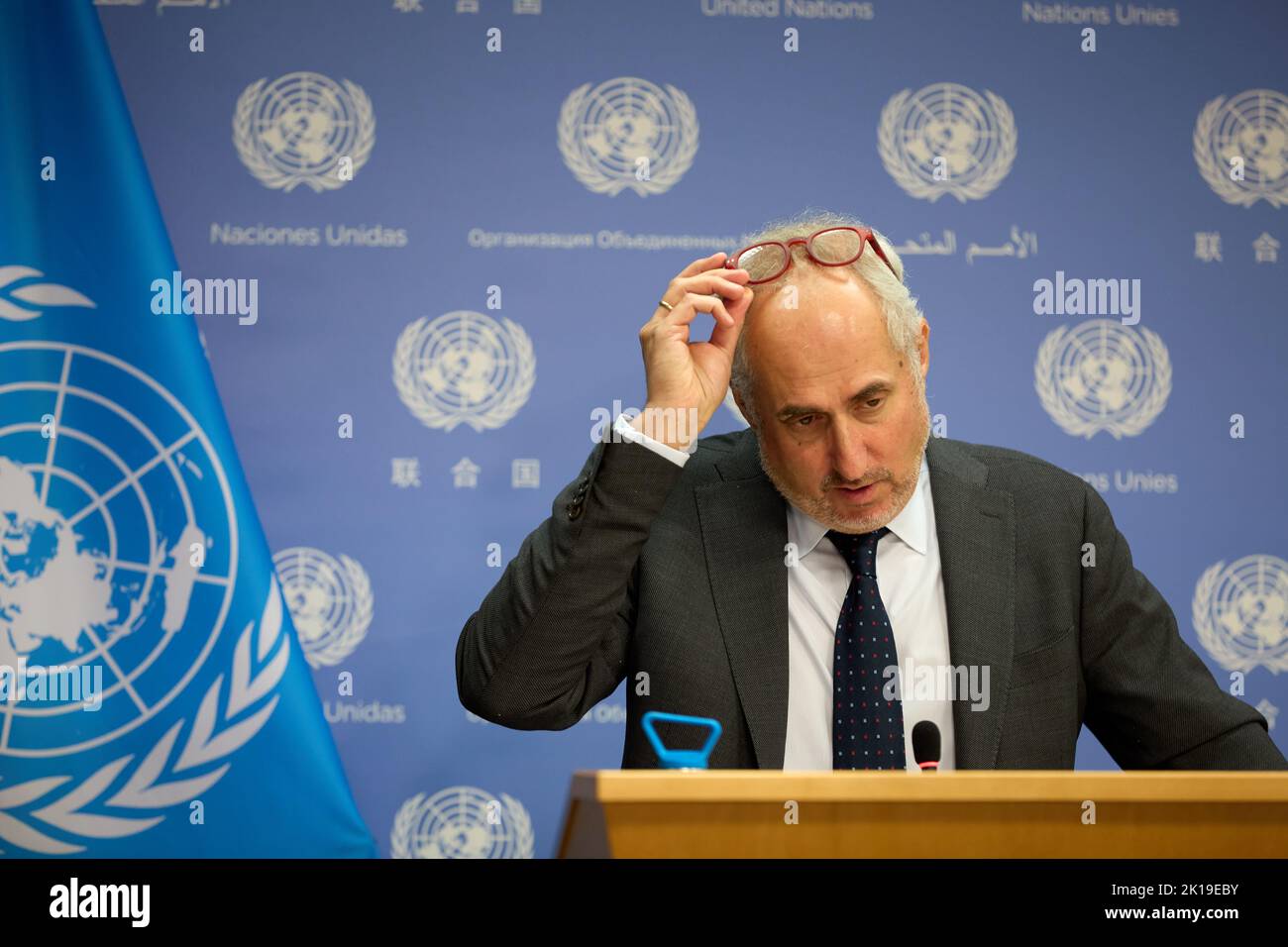 New York, NY, USA. 16th Sep, 2022. Stéphane Dujarric de la RiviÃ¨re ...