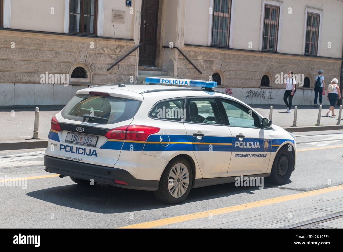 Police car policija zagreb hi-res stock photography and images - Alamy
