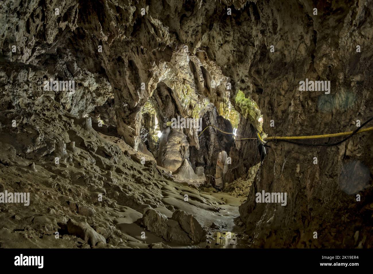 Interior of Polovragi cave, Romania. The Polovragi Cave is the largest ...