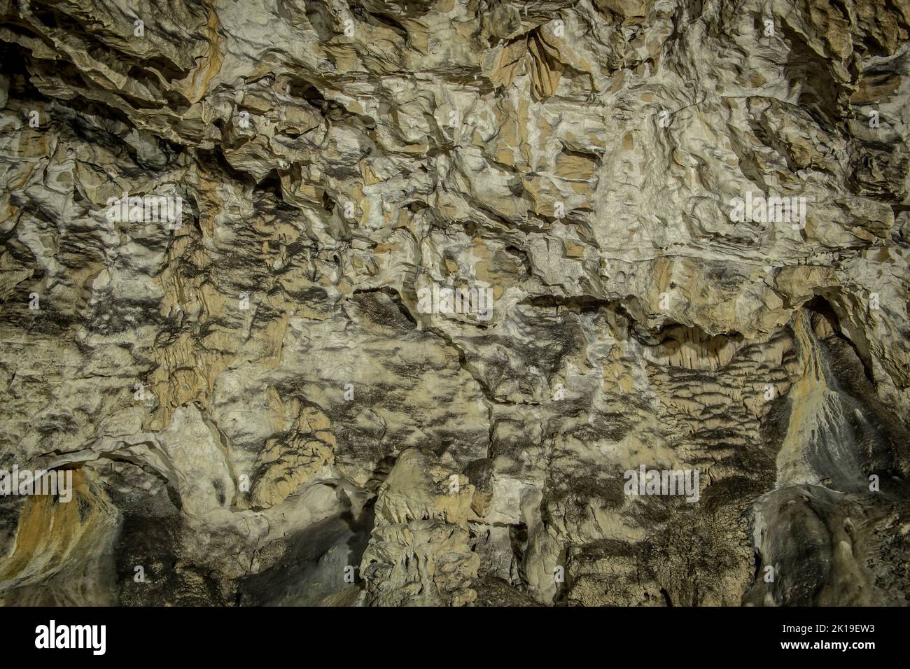 Interior of Polovragi cave, Romania. The Polovragi Cave is the largest ...
