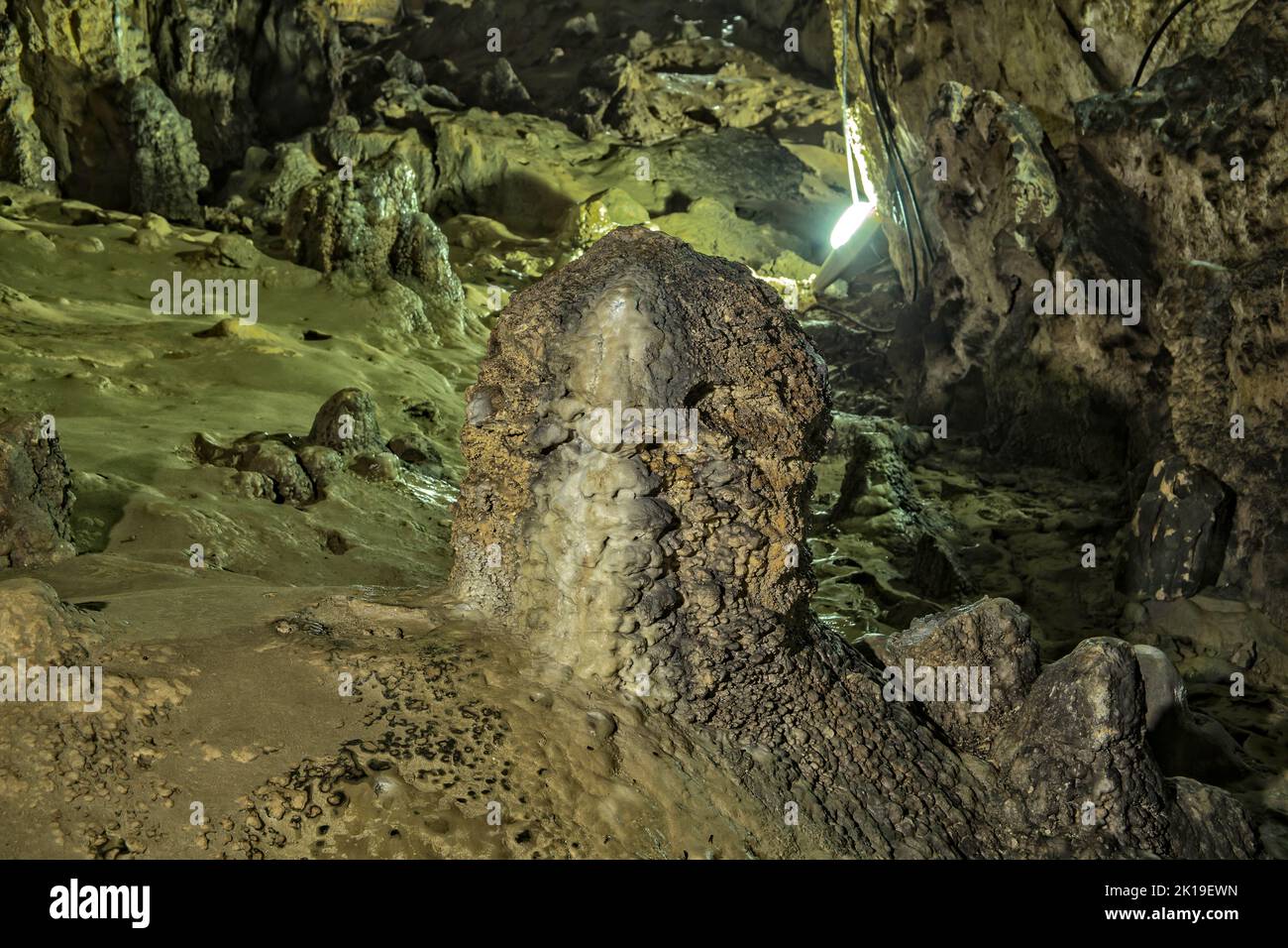 Interior of Polovragi cave, Romania. The Polovragi Cave is the largest ...