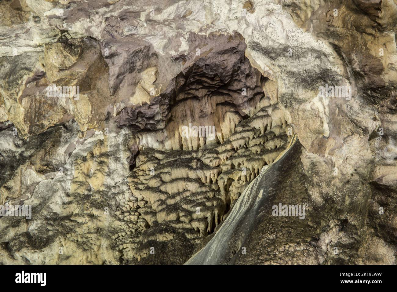 Interior of Polovragi cave, Romania. The Polovragi Cave is the largest ...