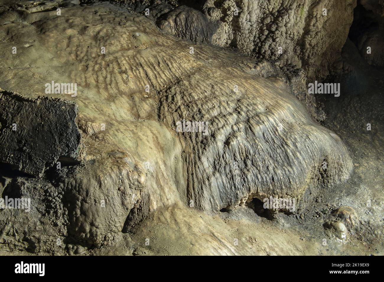 Interior of Polovragi cave, Romania. The Polovragi Cave is the largest ...