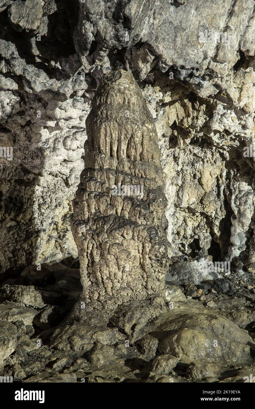 Interior of Polovragi cave, Romania. The Polovragi Cave is the largest ...