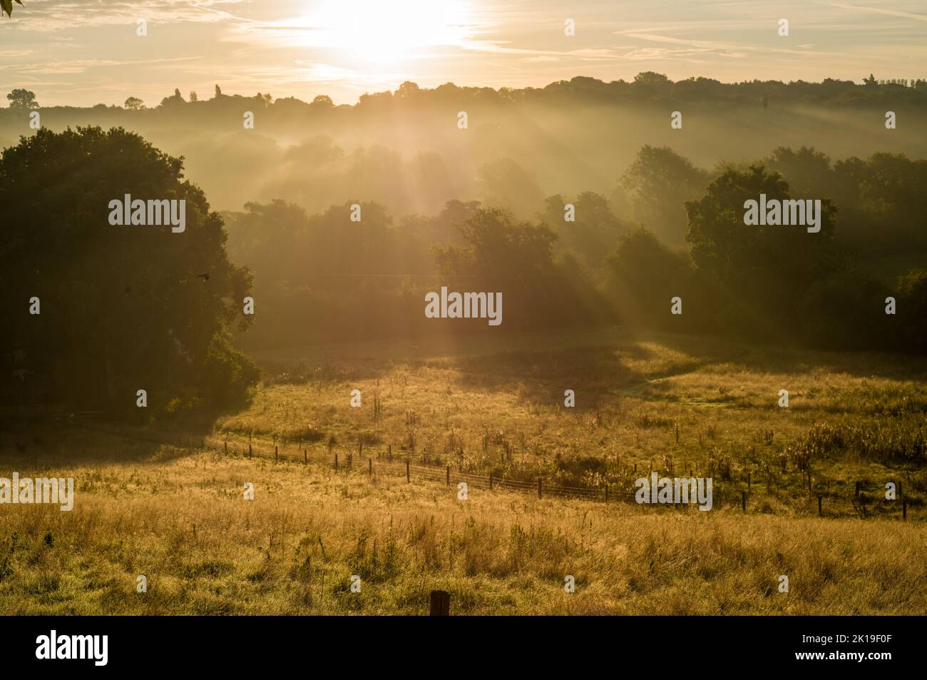Farm house and fields Near East Grinstead, East Sussex Stock Photo - Alamy
