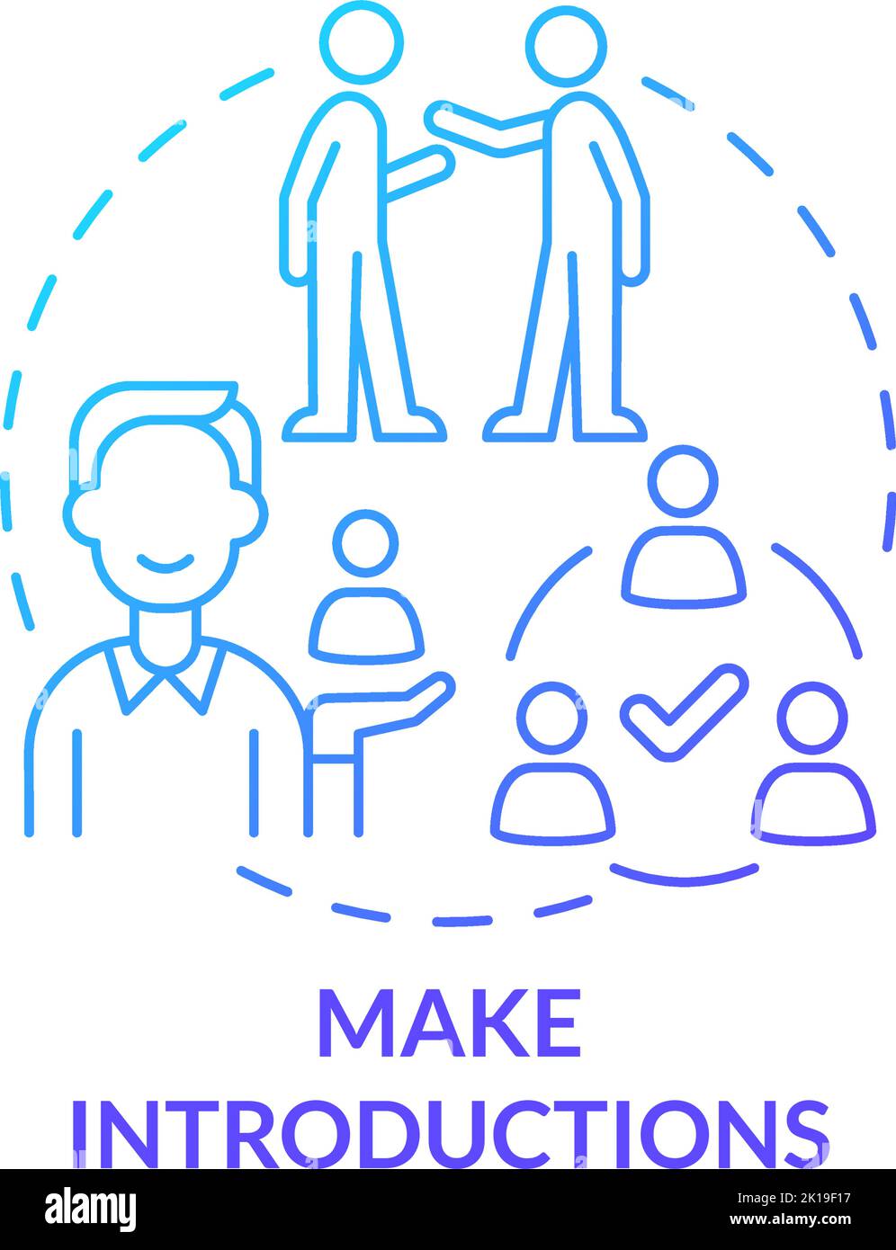 Make introductions blue gradient concept icon Stock Vector Image & Art ...