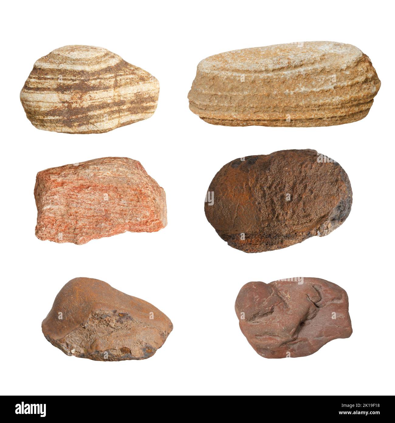 Macro - Collection Rocks isolated on white background, (high resolution ...