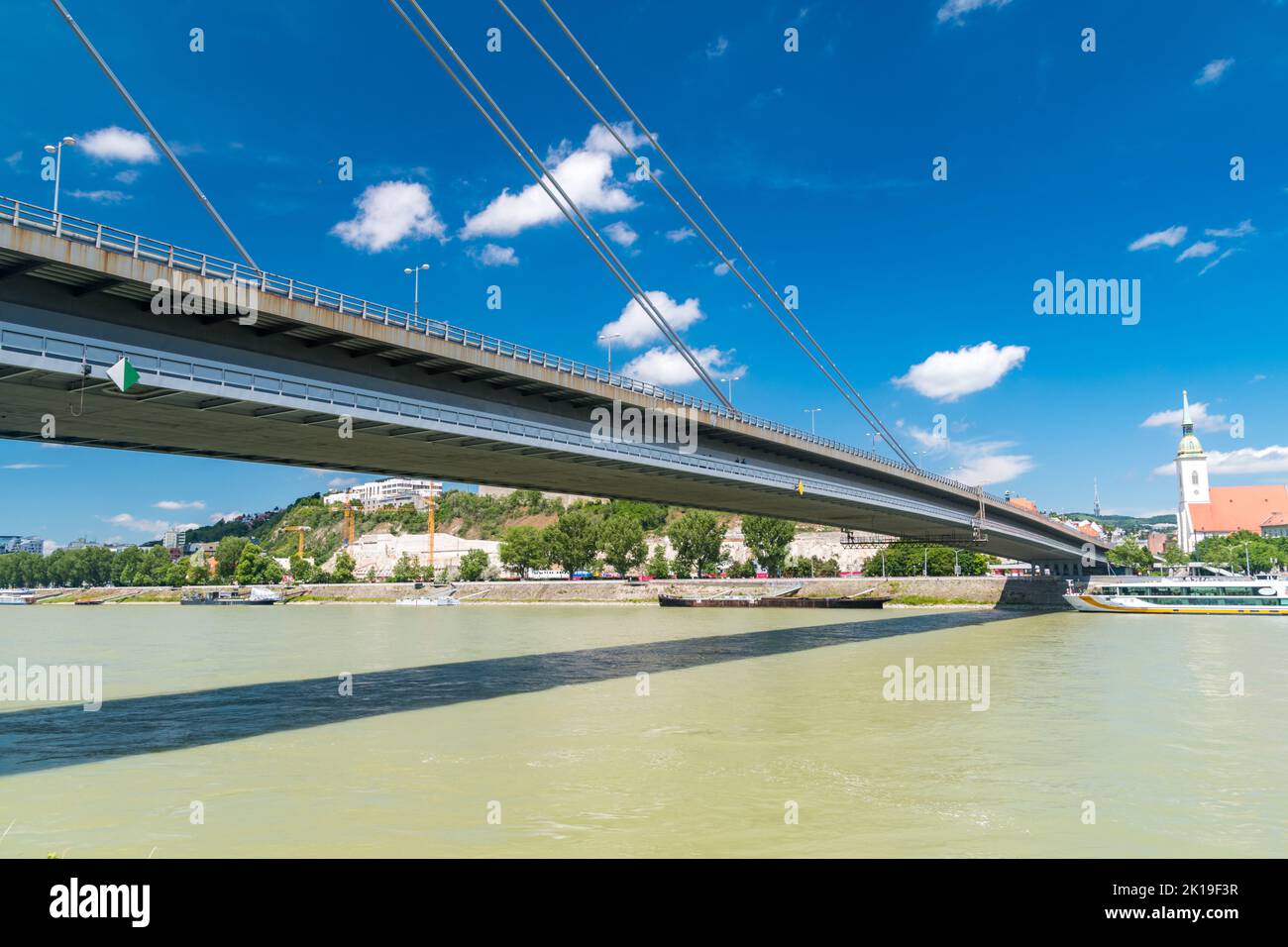 Bratislava, Slovakia - May 31,2022: Most SNP (Bridge of the Slovak ...