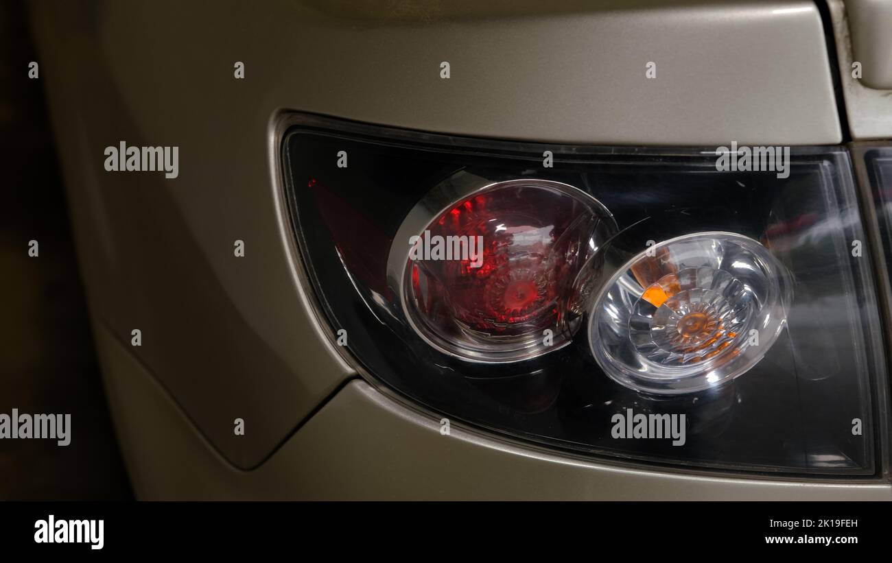 Cars red tail lights back hi-res stock photography and images - Alamy