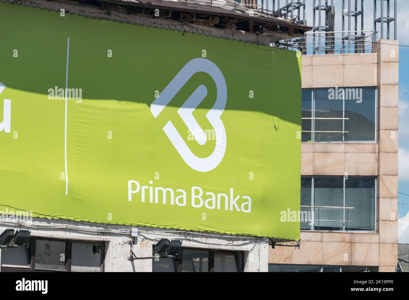 Bratislava, Slovakia - May 31, 2022: Prima banka bank logo and sign ...