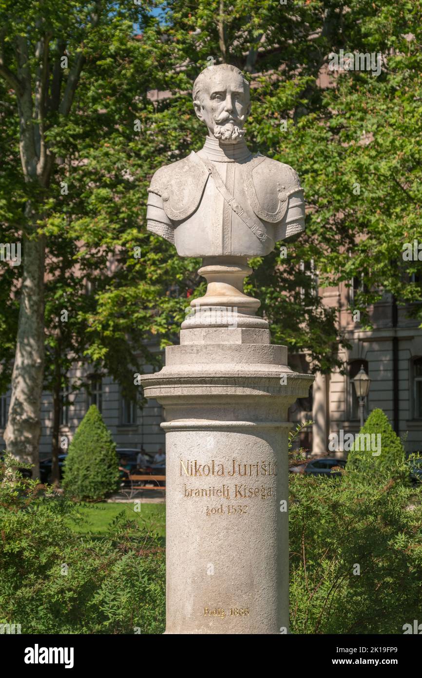 Zagreb, Croatia - June 2, 2022: Bust of Nikola Jurisic Stock Photo - Alamy