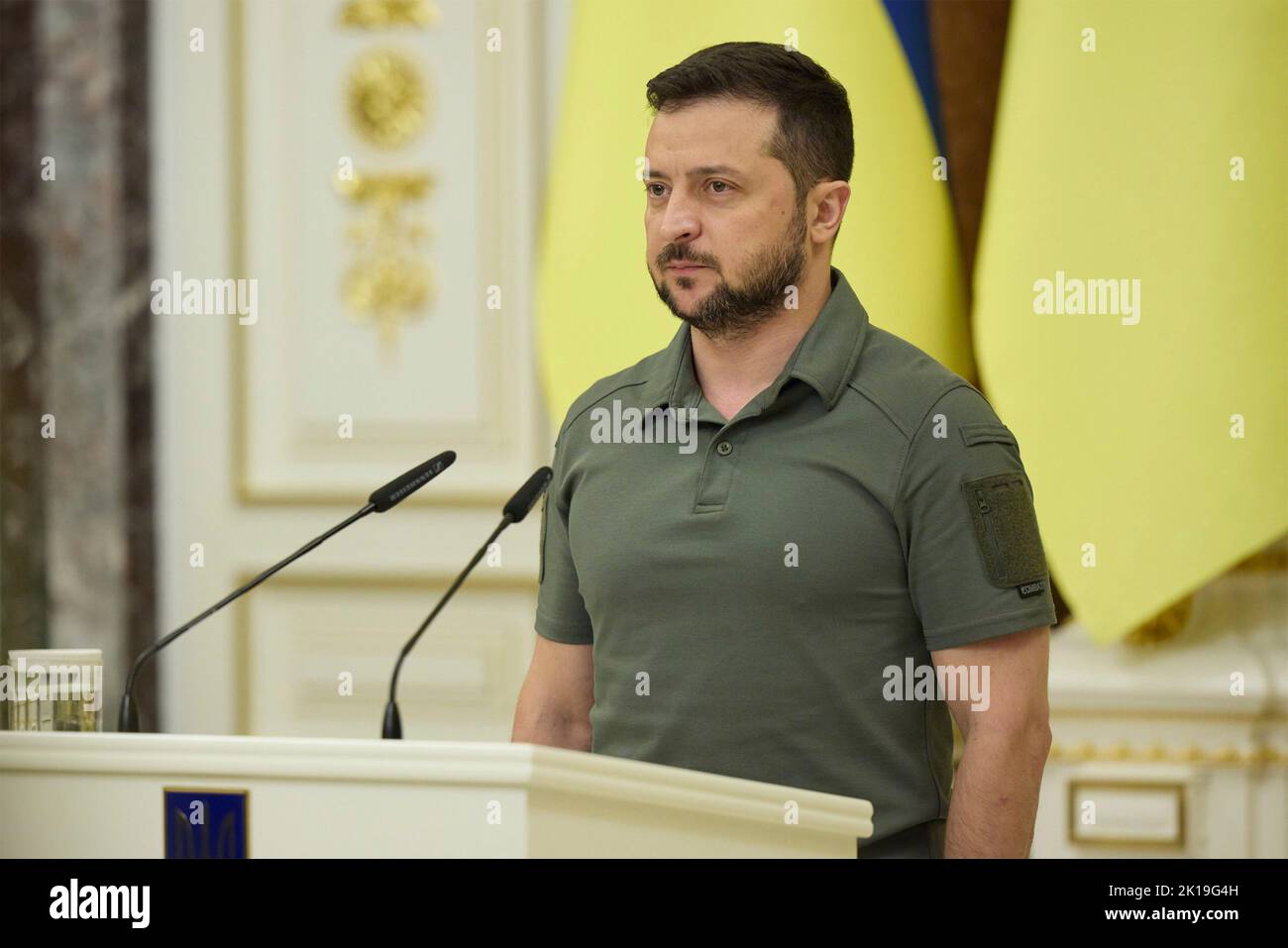 Kyiv, Ukraine. 16th Sep, 2022. Ukrainian President Volodymyr Zelenskyy ...