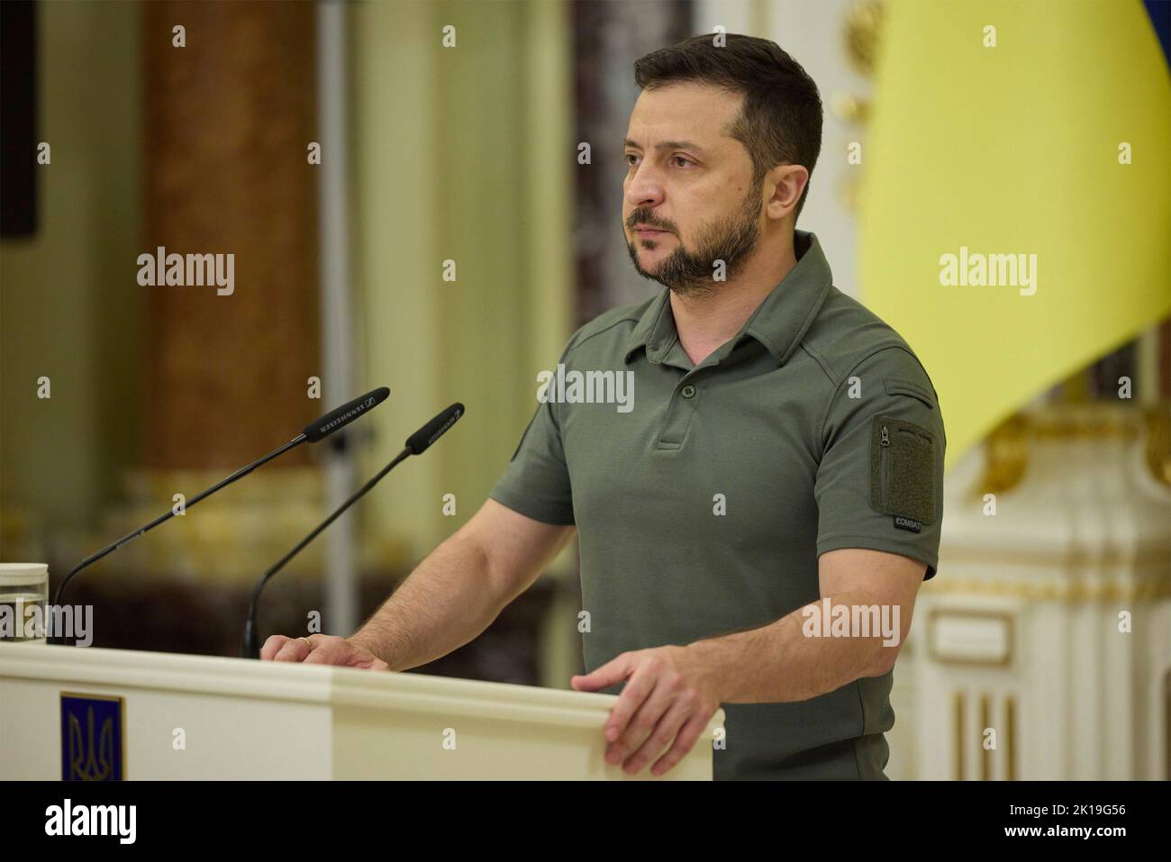 Kyiv, Ukraine. 16th Sep, 2022. Ukrainian President Volodymyr Zelenskyy ...