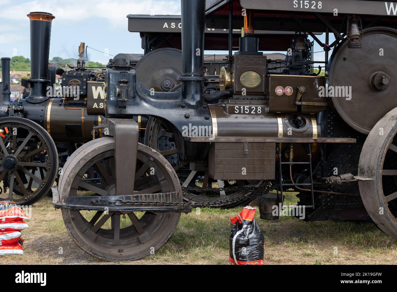 West Bay.Dorset.United Kingdom.June 12th 2022.A restored Aveling and ...
