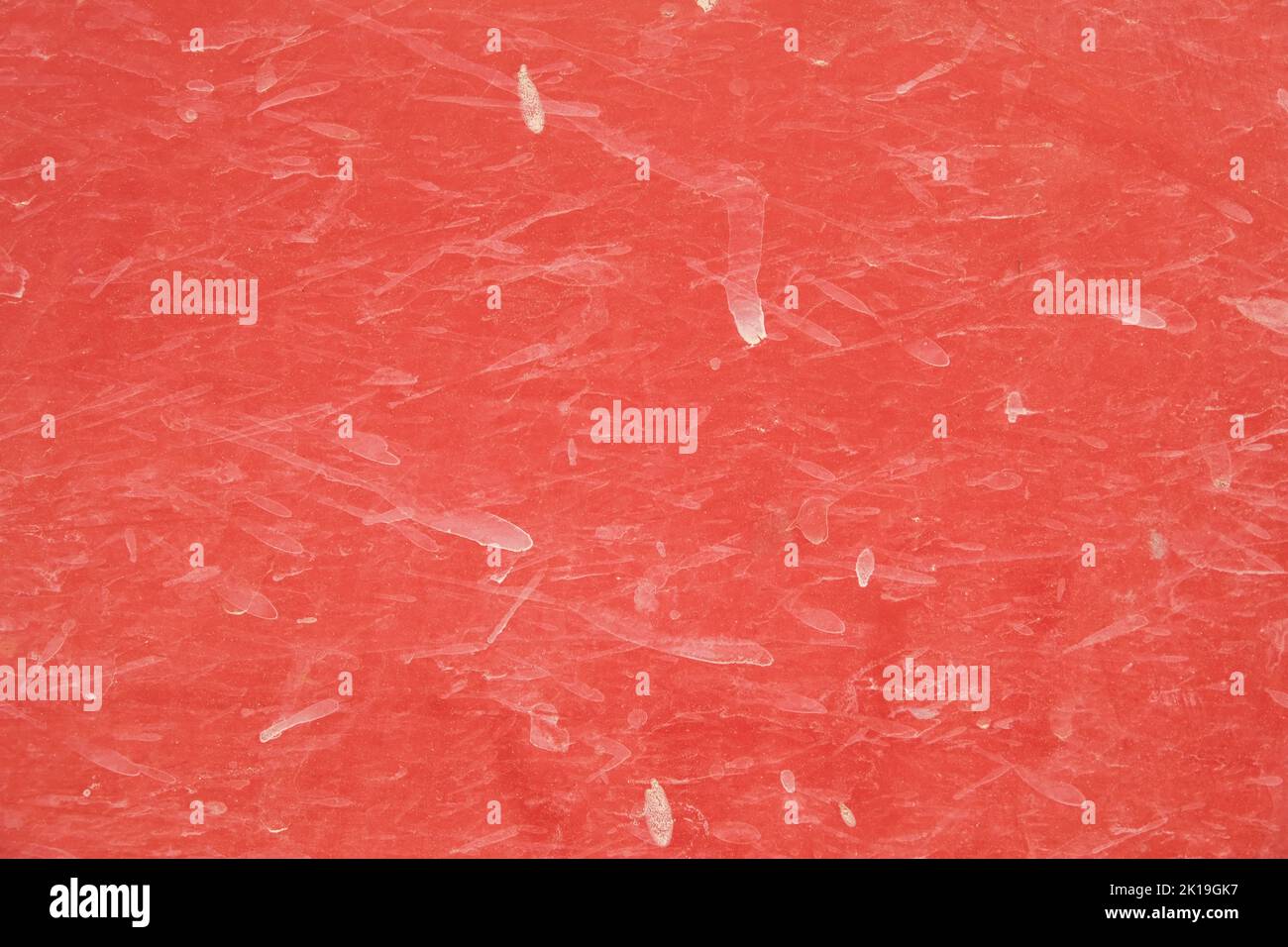 The texture of old painted iron. Red background with rust. Worn iron ...