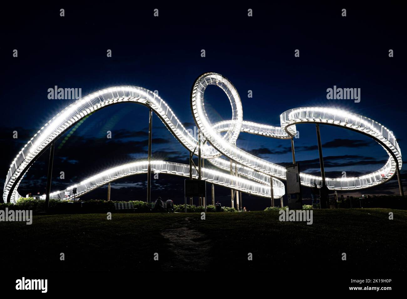 The Tiger and Turtle walkable sculpture in Anger park, Germany Stock ...
