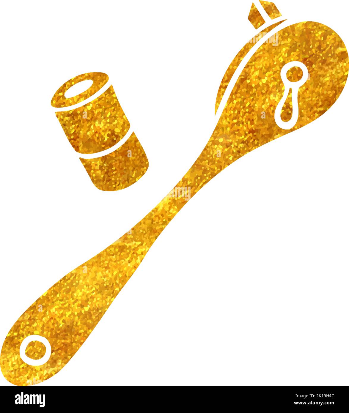 Hand drawn ratchet tools icons in gold foil texture vector illustration Stock Vector Image & Art ...