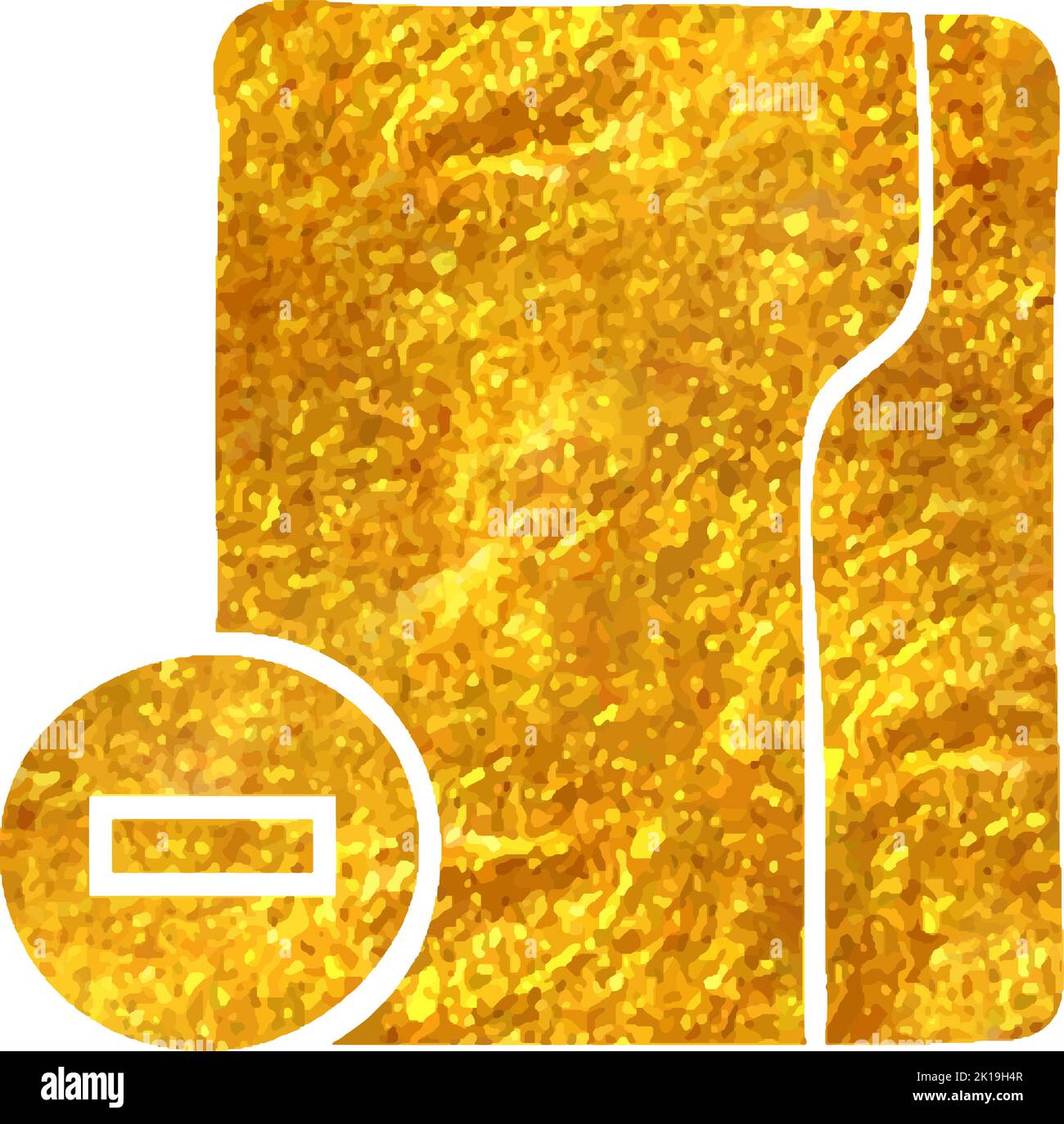 Hand drawn Folder icon in gold foil texture vector illustration Stock Vector Image & Art - Alamy