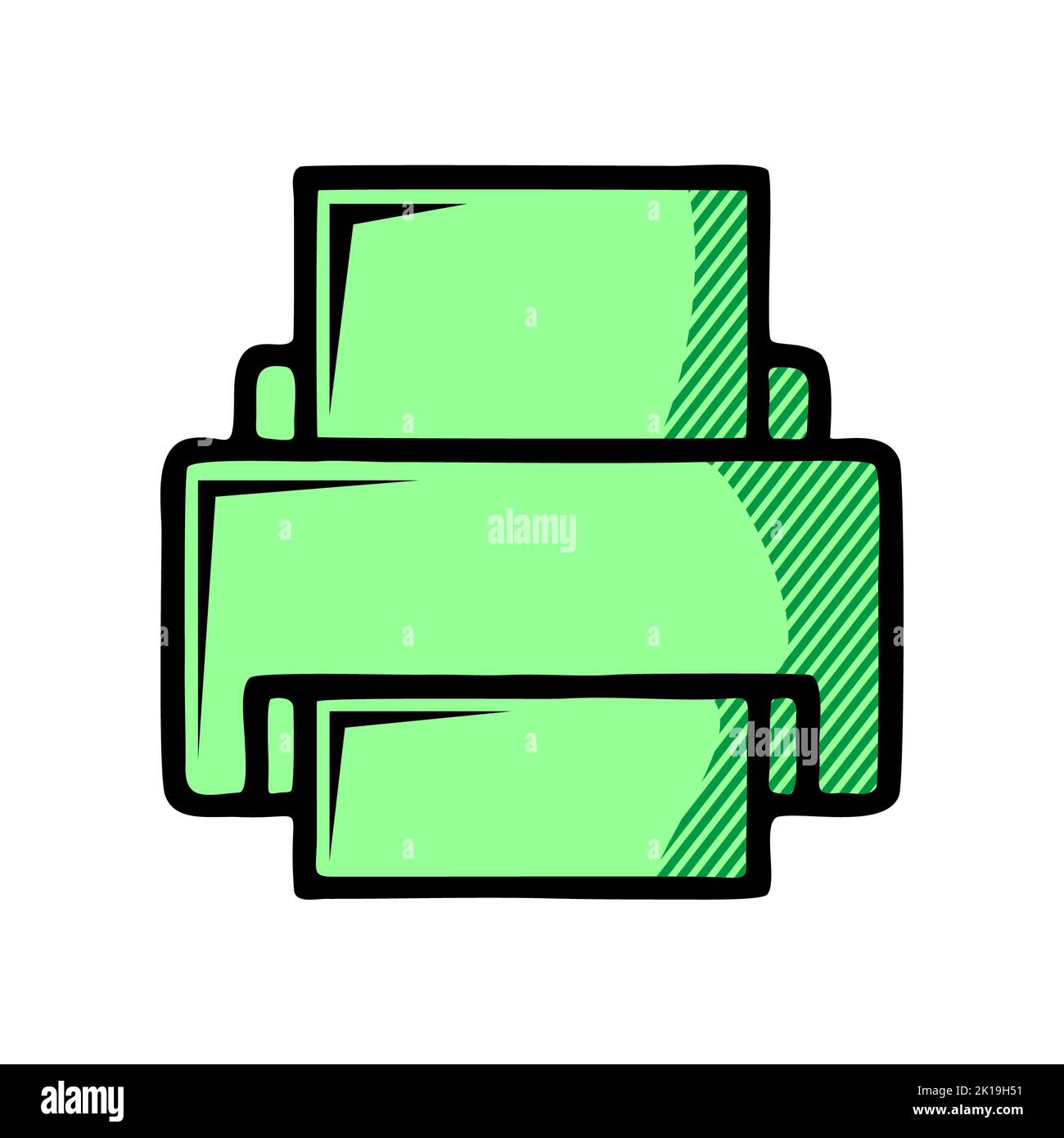 printer icon isolated on white background from multimedia collection ...