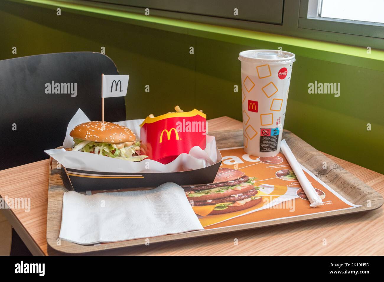 Bratislava, Slovakia - May 31, 2022: McDonald's menu with Double Big ...
