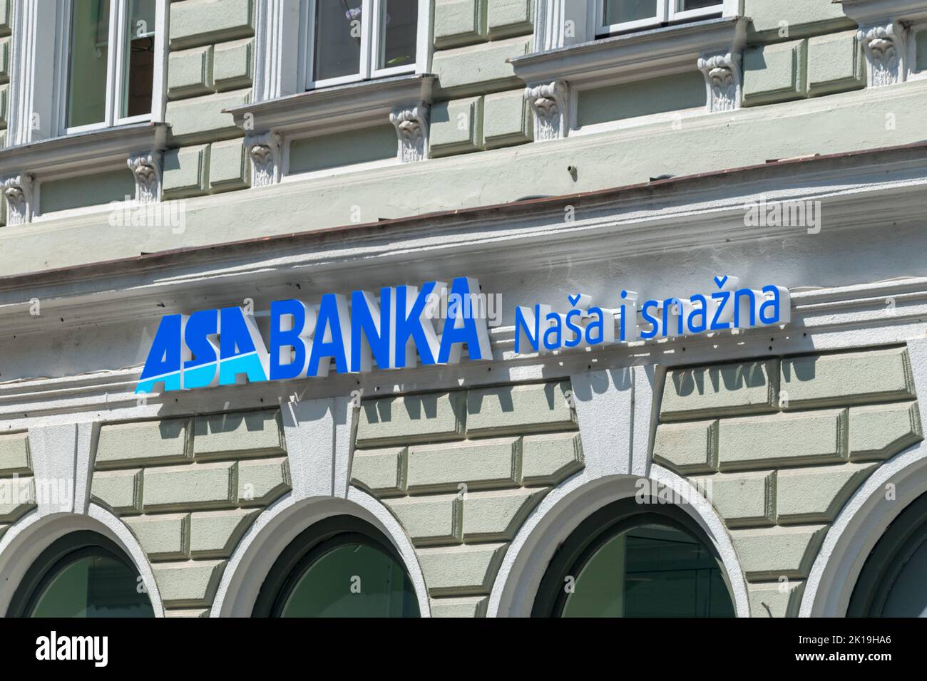 Sarajevo, Bosnia and Herzegovina - June 3, 2022: Logo and sign of ASA ...