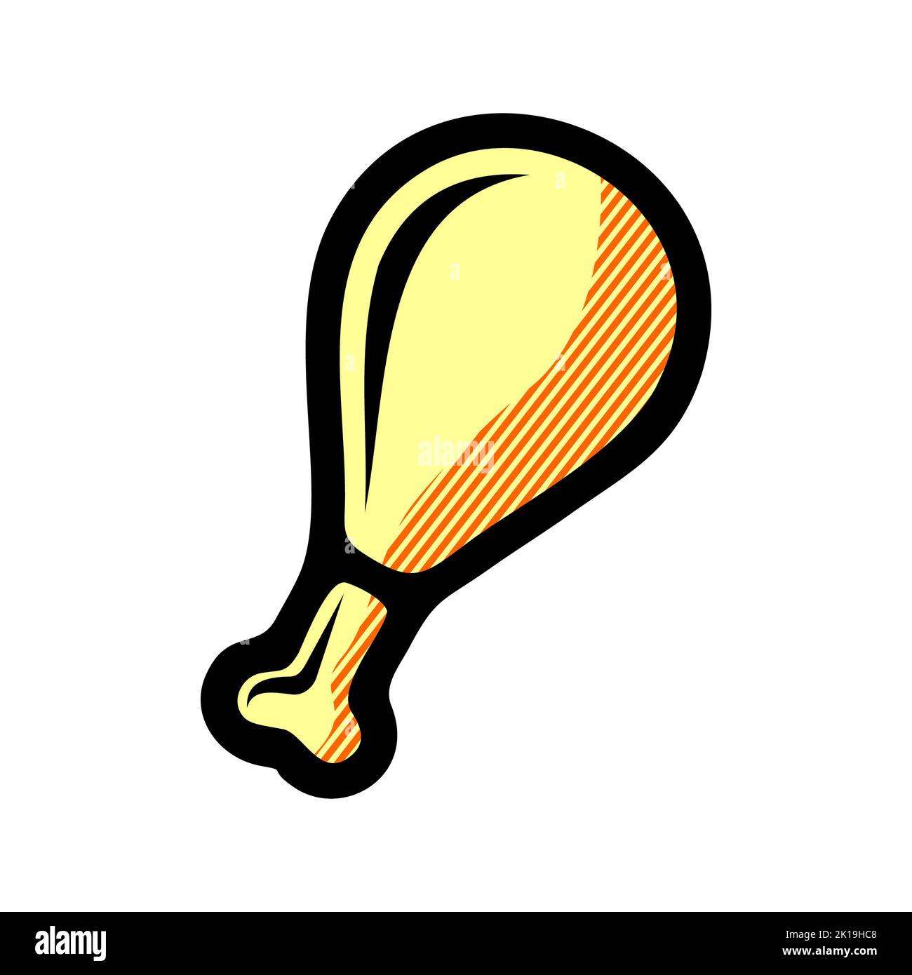 chicken leg icon isolated on white background from summer food and ...