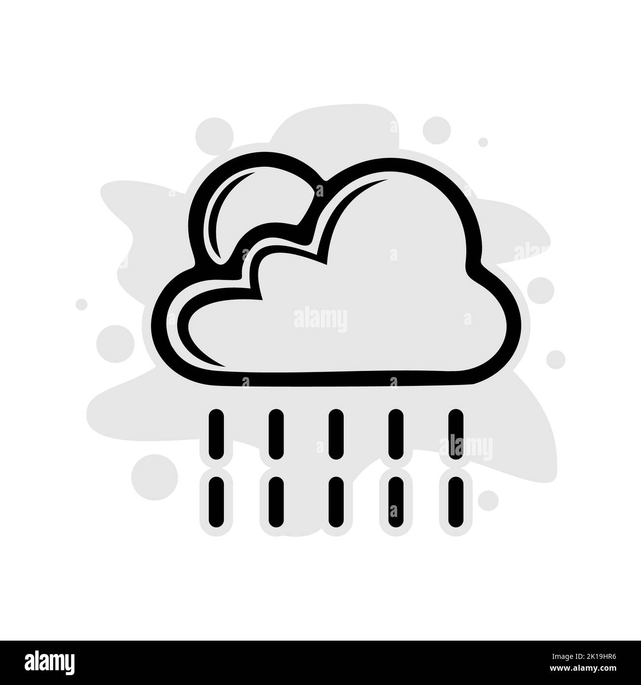 slight rain icon isolated on white background from weather collection ...