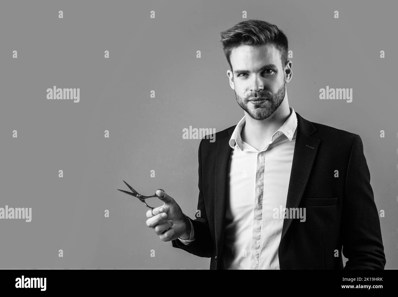 Well groomed young caucasian Black and White Stock Photos & Images - Alamy