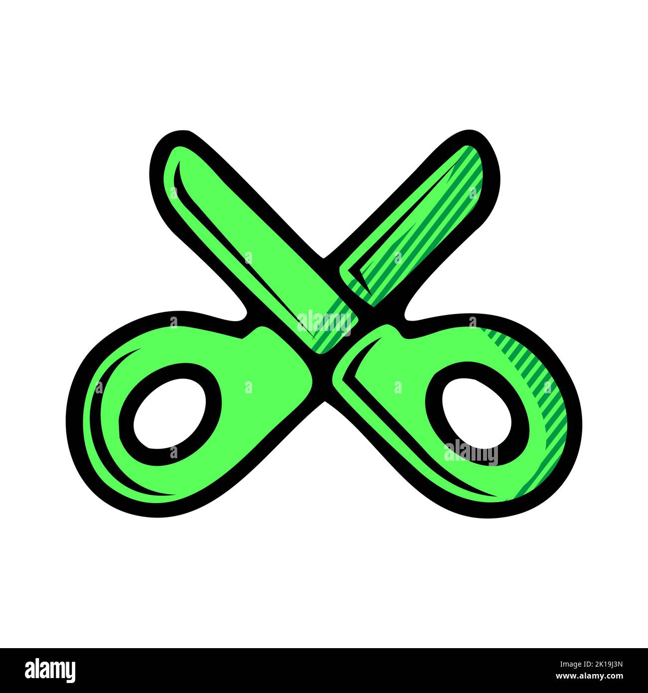 scissors icon isolated on white background from handcrafts collection ...