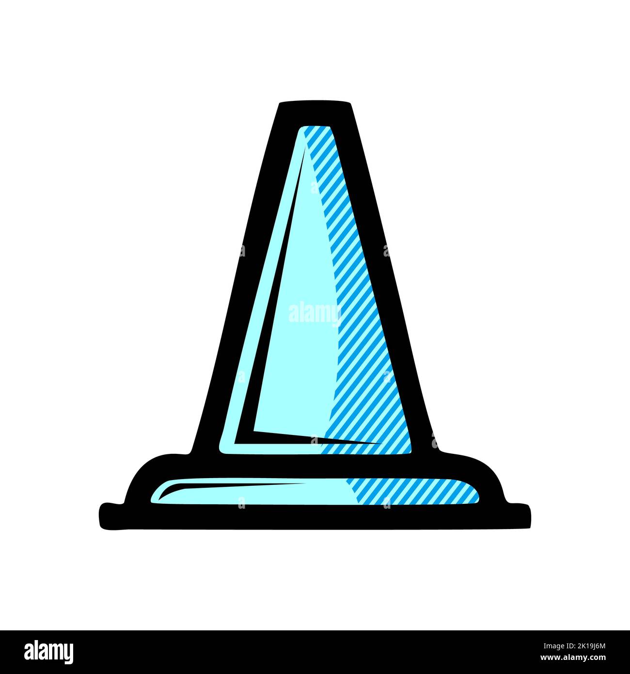 cone icon isolated on white background from aviation collection. cone ...