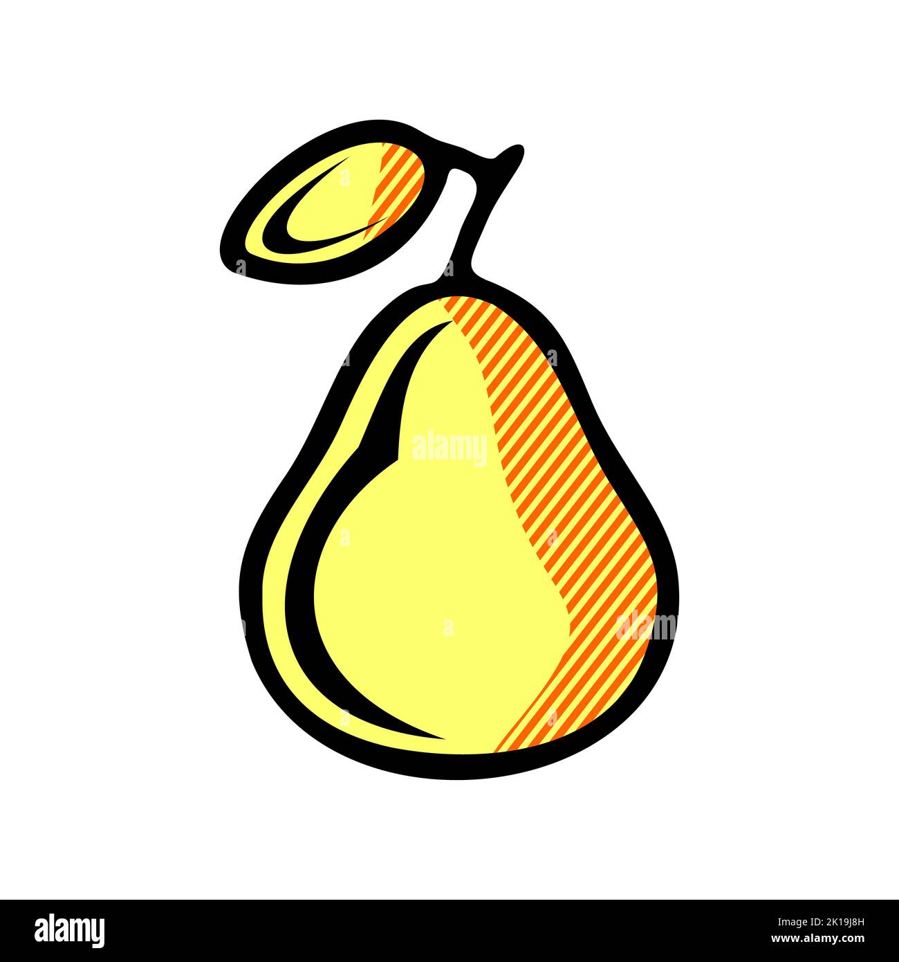 pear icon isolated on white background from fruits collection. pear ...