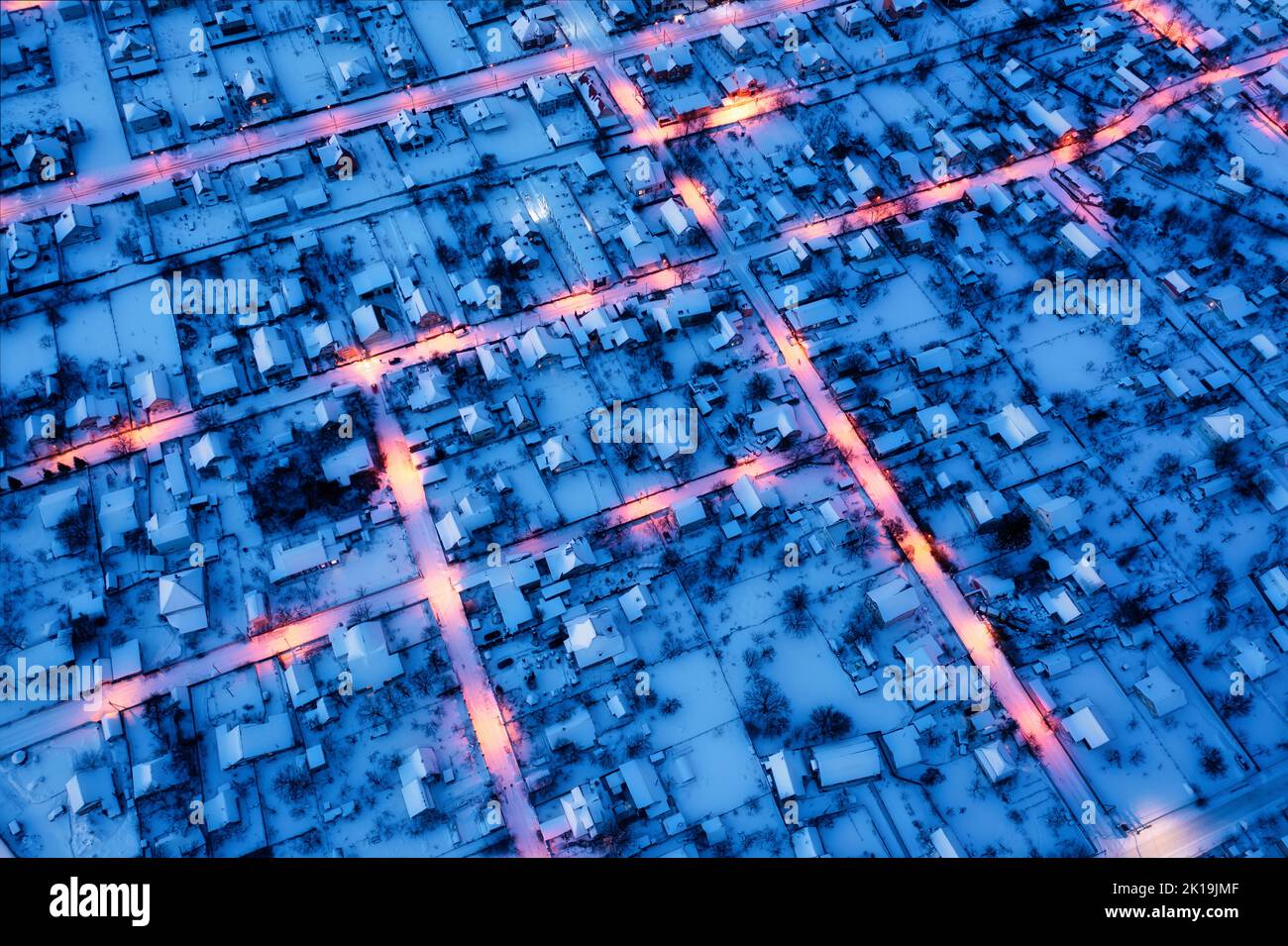 View of the city of Bucha and Irpin in 2021. Modern cottage areas, at ...